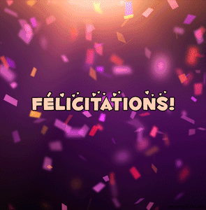 Gifs animés félicitations