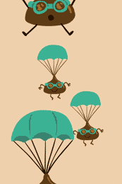Gifs animés parachutistes